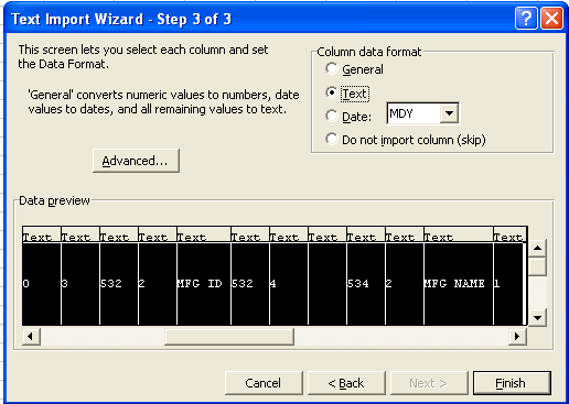 Opening a batch processing template in Excel